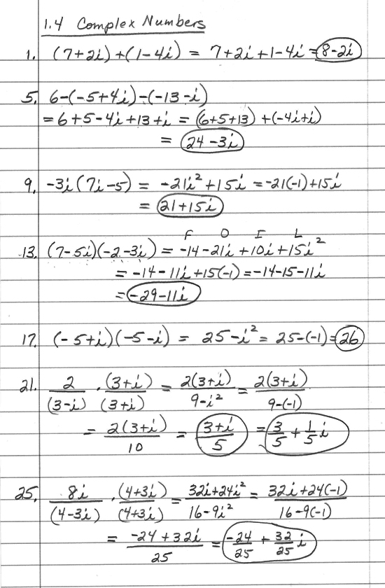 College Algebra & Trigonometry Homework Problems College Algebra & Trigonometry Homework Problems